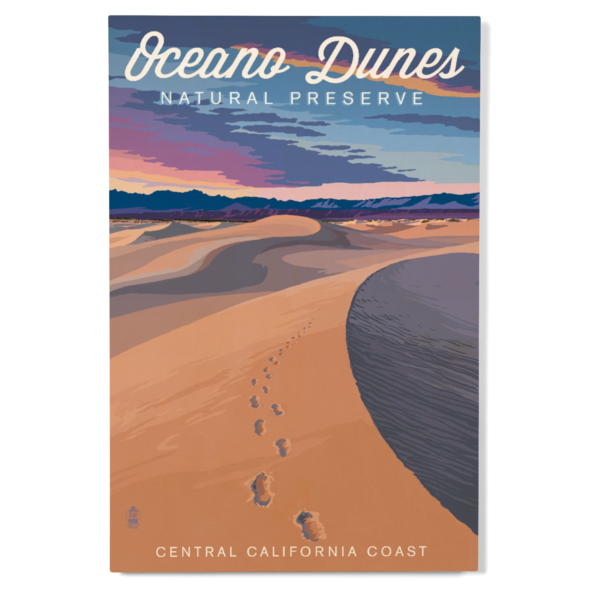 Oceano Dunes Natural Preserve, California, Dunes and Footprints Birch ...