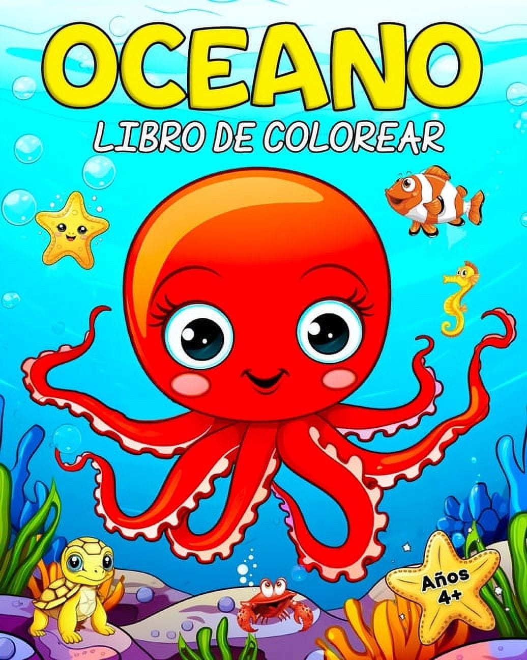 Oceano Libro de Colorear: 50 SimpÃ¡ticos ImÃ¡genes Animales Marinos de ...
