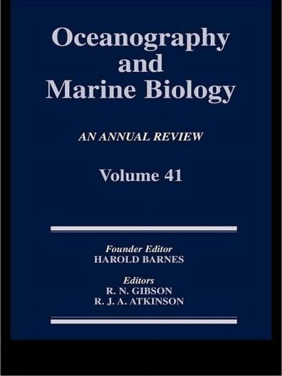 Oceanography and Marine Biology - An Ann Oceanography and Marine Biology: An Annual Review ...