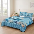 Oceans Devilfish Sea Stars 3 Pieces Quilt Set,1 Quilt with 2 Shams ...