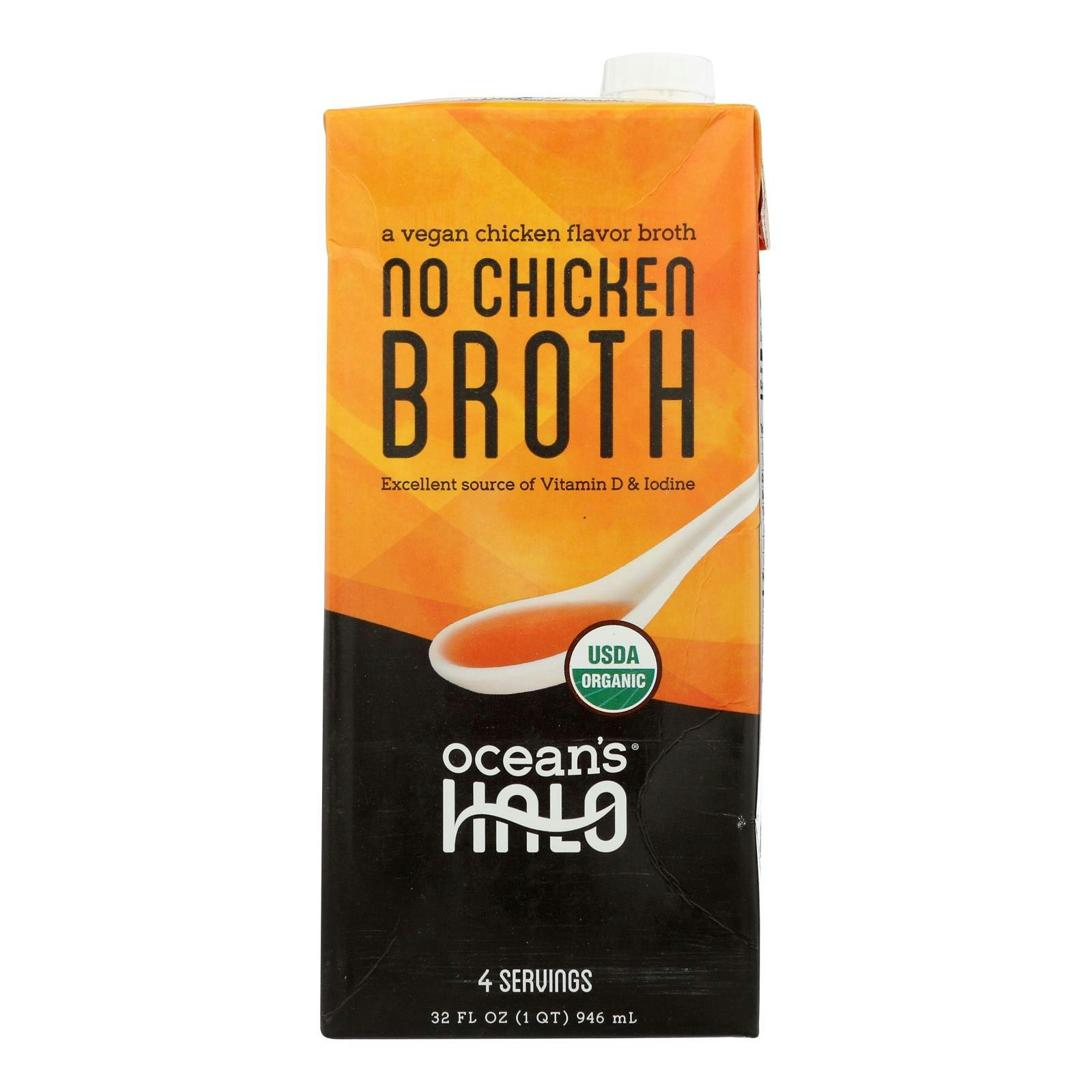 Oceans Halo No Chicken Broth 32 oz (Pack of 6) - Walmart.com