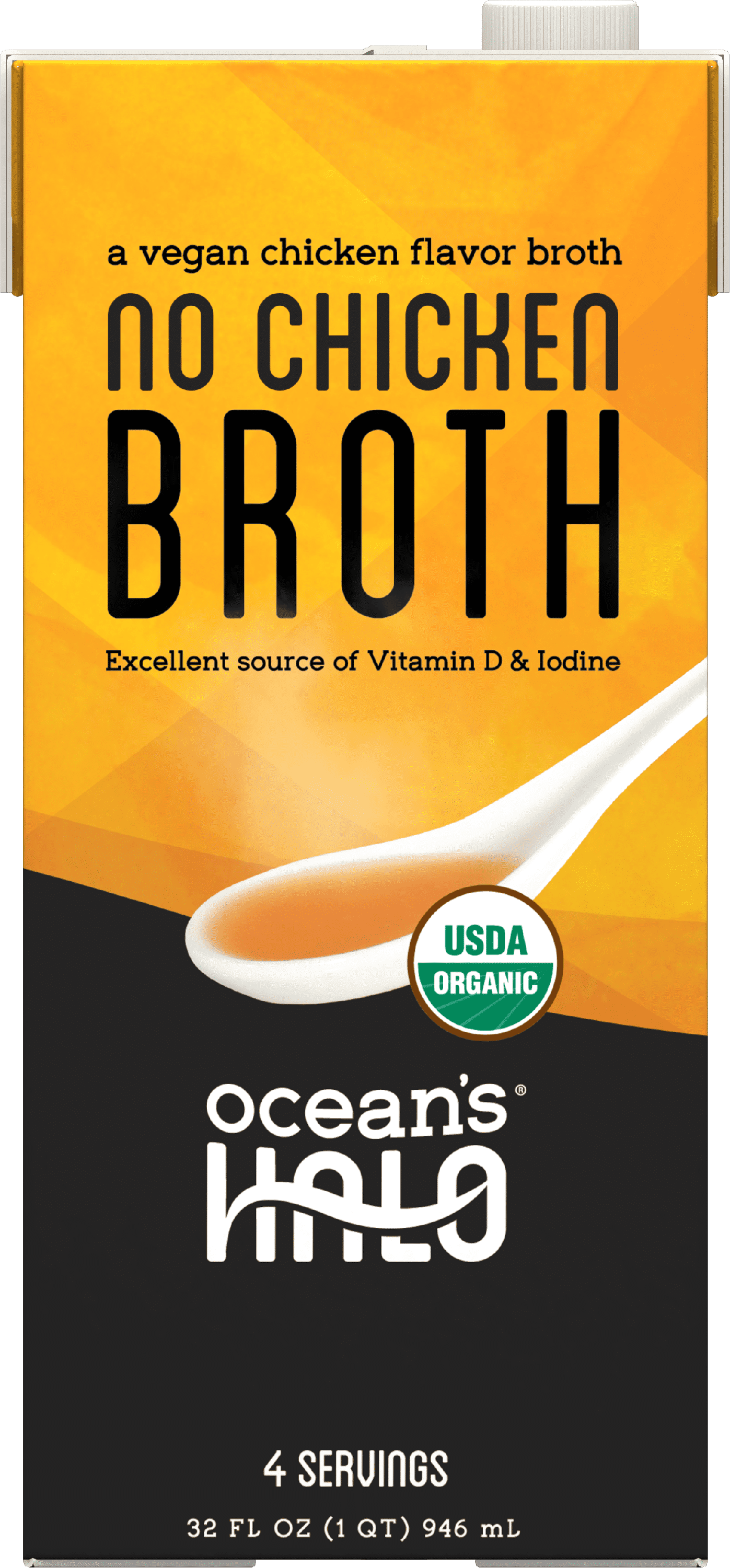 Oceans Halo Organic Vegan No Chicken Broth, Gluten-Free Vegetable, 32 ...