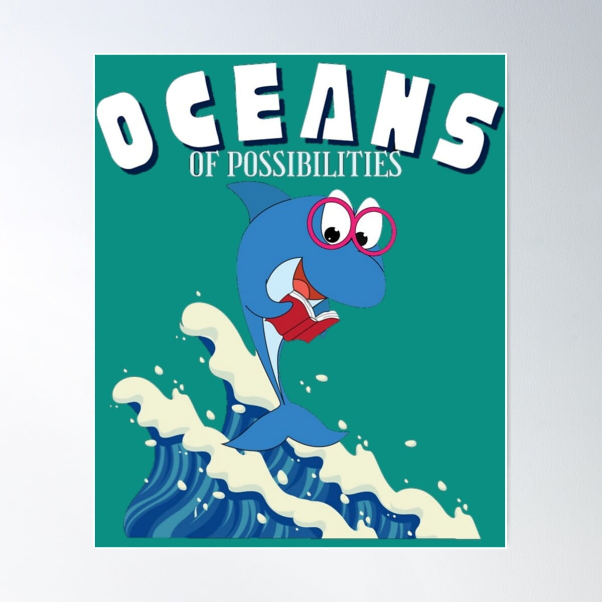 Oceans Of Possibilities Summer Reading Poster Wall Art, Modern Wall ...