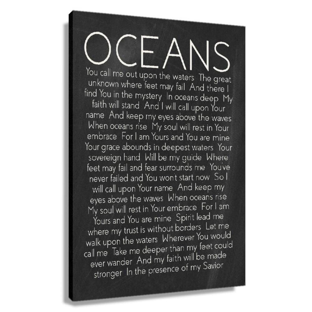 Oceans Song Lyrics Wall Art Prints Poster Pictures Giclee Fine Art ...