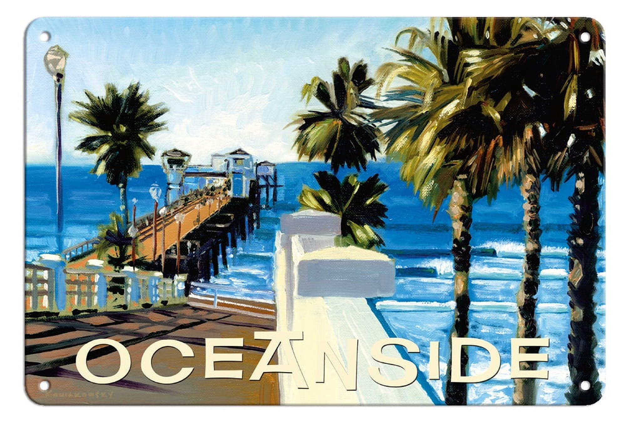 Oceanside Beach Pier California - Vintage Travel Poster by Wade ...