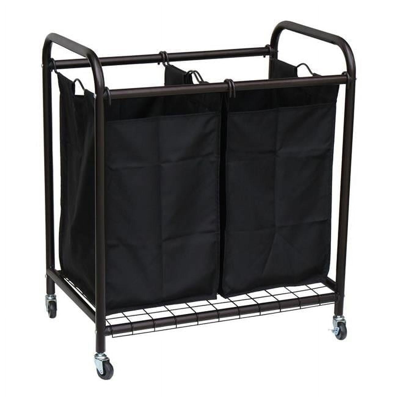 Free Shipping! Oceanstar 2-Bag Rolling Metal Laundry Sorter, Bronze ...