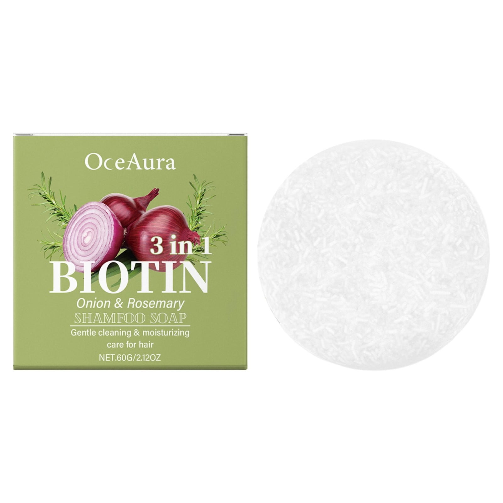 Oceaura Shampoo Soap Bar 60g: Sulfate-Free for Dry/Oily/Itchy Scalp ...