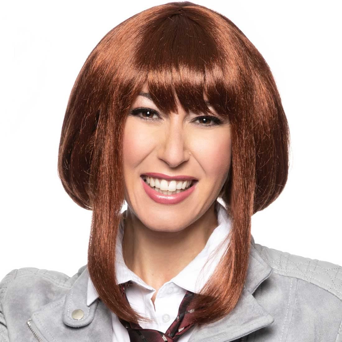 Ochaco My Hero Color Mixed Auburn - Enigma Wigs Anime Uraraka Academia ...