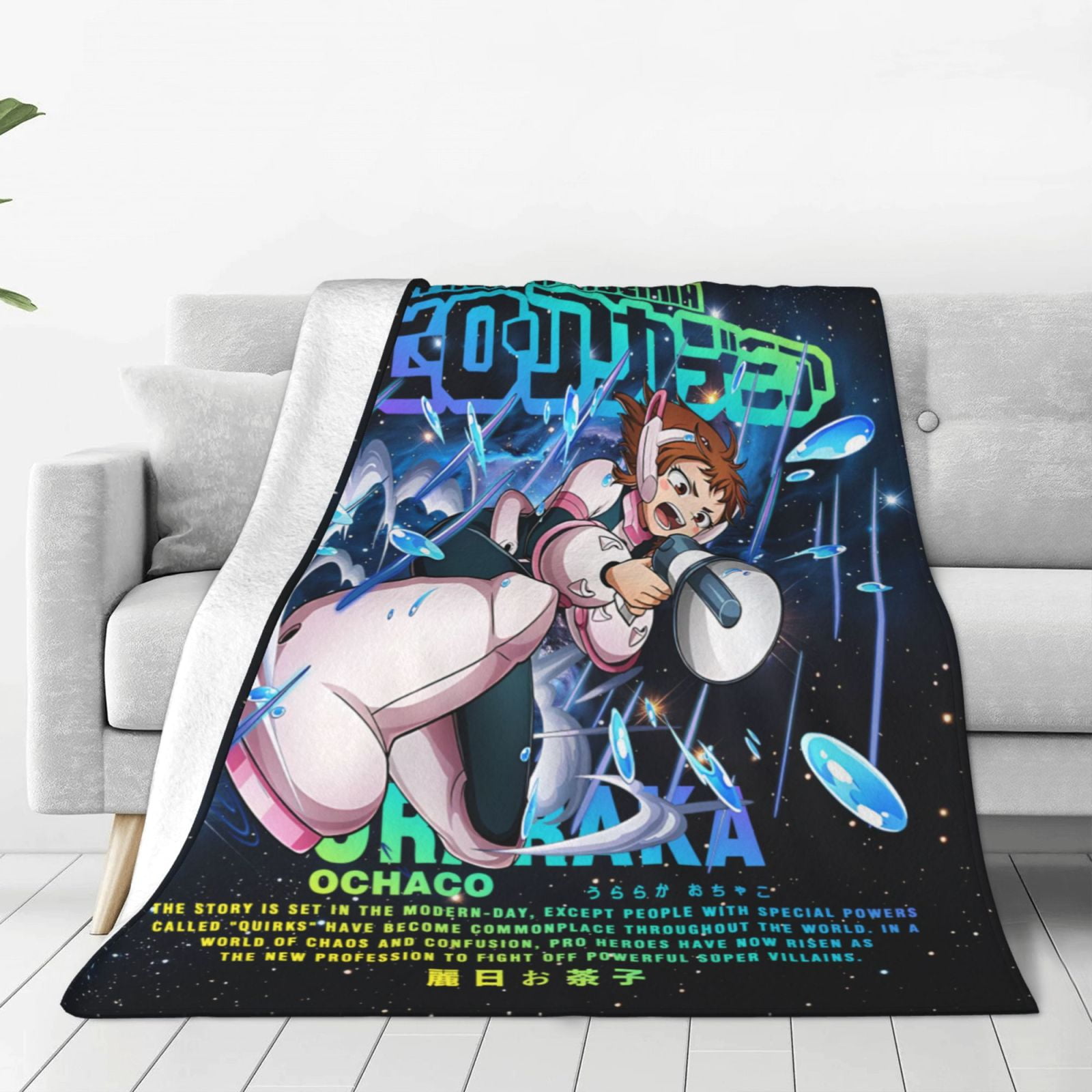 Ochaco Uraraka My Hero Academia Fleece Blanket Throw Soft Cozy Plush Blanket For Couch Sofa Bed ...