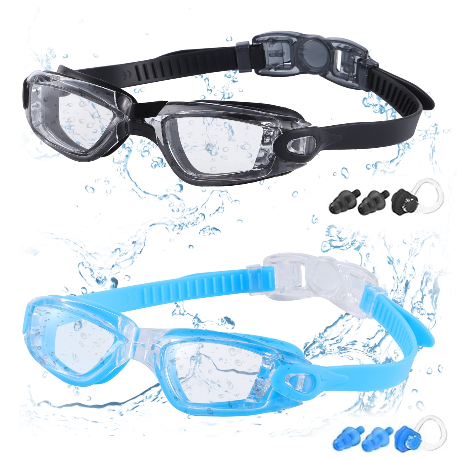 Ochapa Kids Swim Goggles, 2 Pack Swimming Goggles for Swimming 4-14 ...