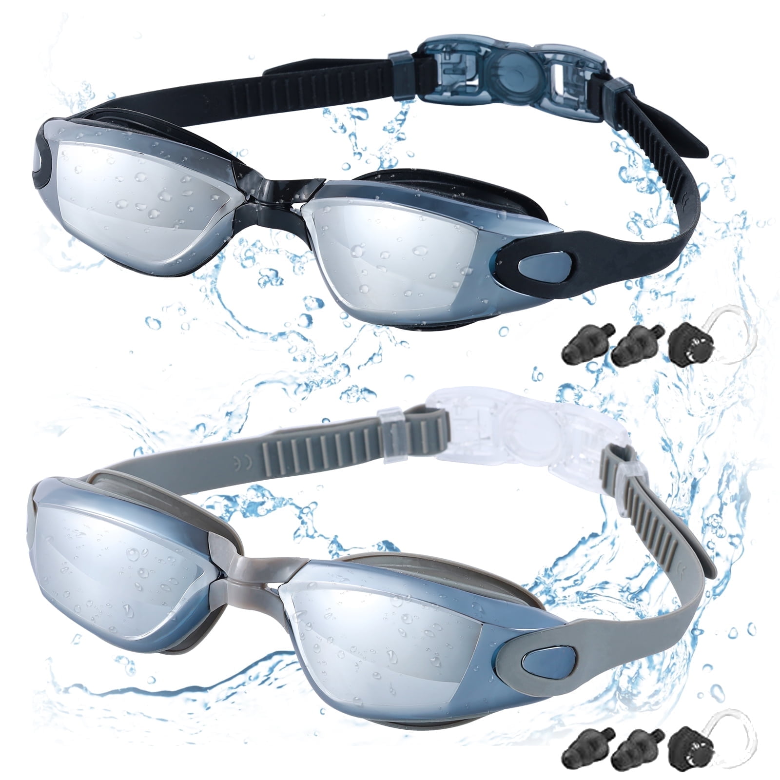 Ochapa Swim Goggles - Swimming Goggles, Pack of 2 Professional Anti Fog ...
