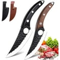 Ochapa Viking Knife, 2 Pack Ultra Sharp Blade Boning Knife with Sheath, Forged Stainless Steel ...