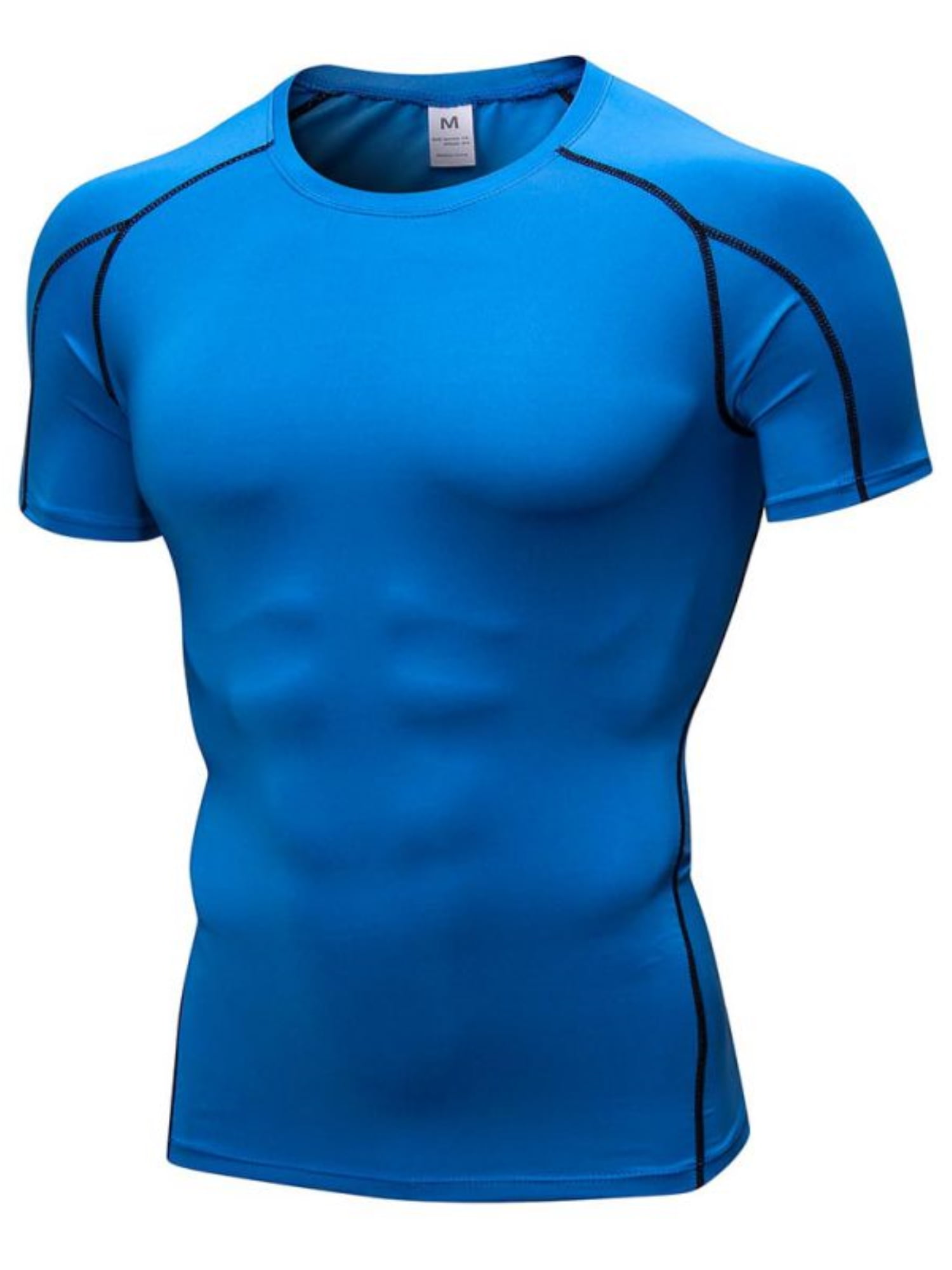 Ochine Men Compression Shirt Short Sleeve Cool Dry Soft Stretch Work ...