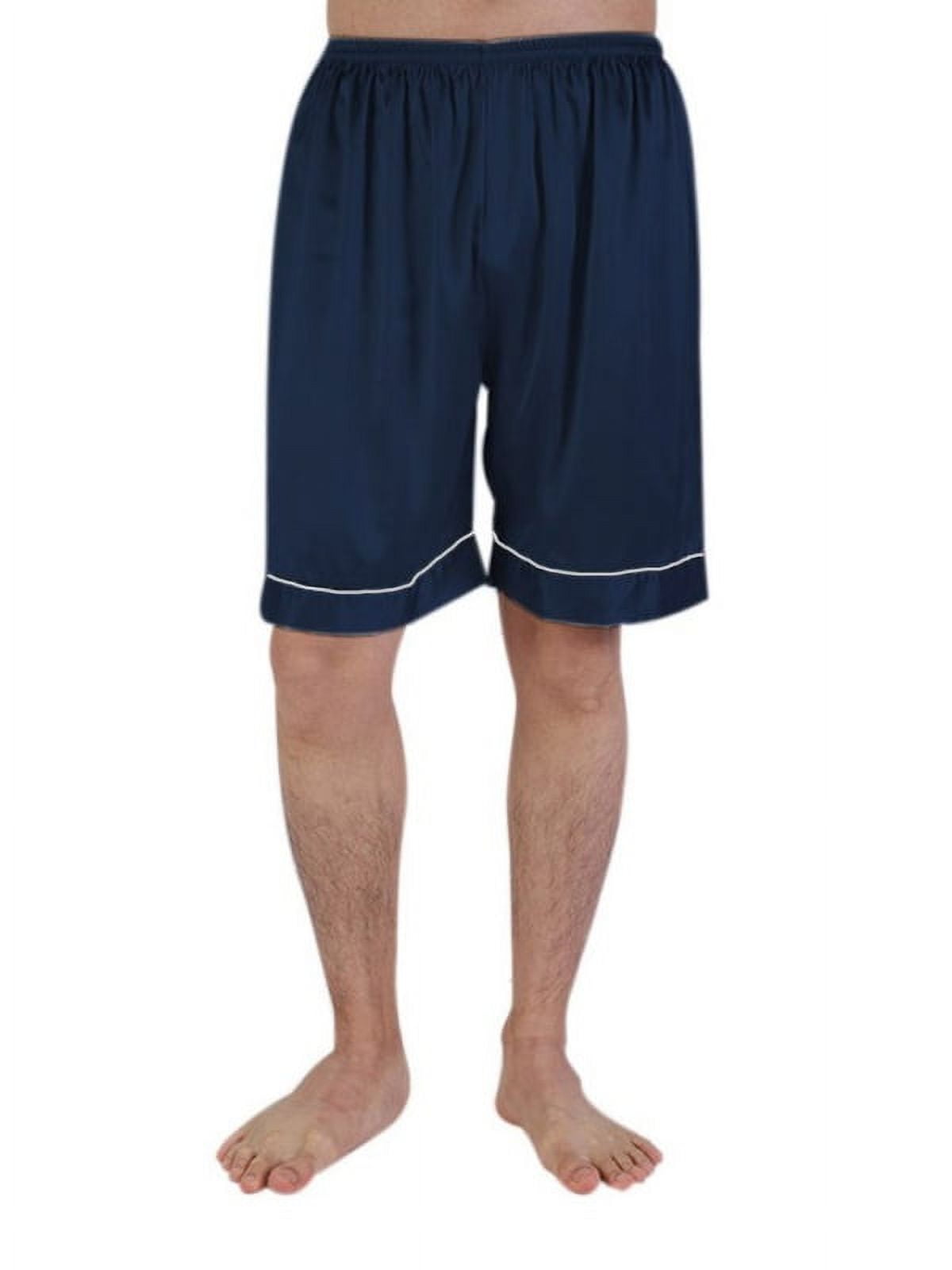 Ochine Mens Pajama Shorts Cozy Satin Lounge Summer Sleepwear Pjs ...