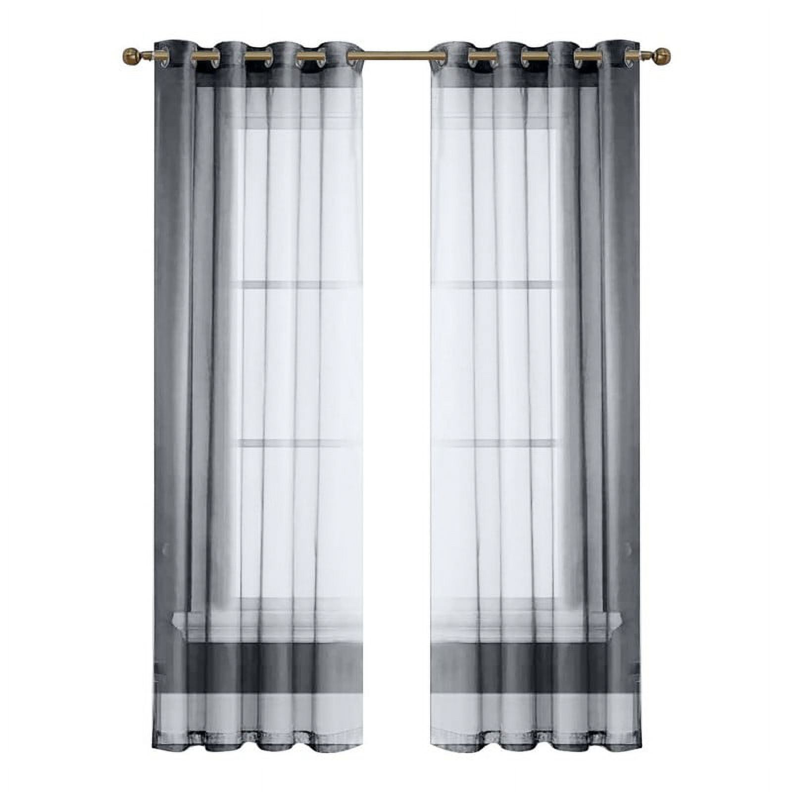 Ochine Panel Tab Top Curtain, Sheer Curtain Transparent Drape Voile ...