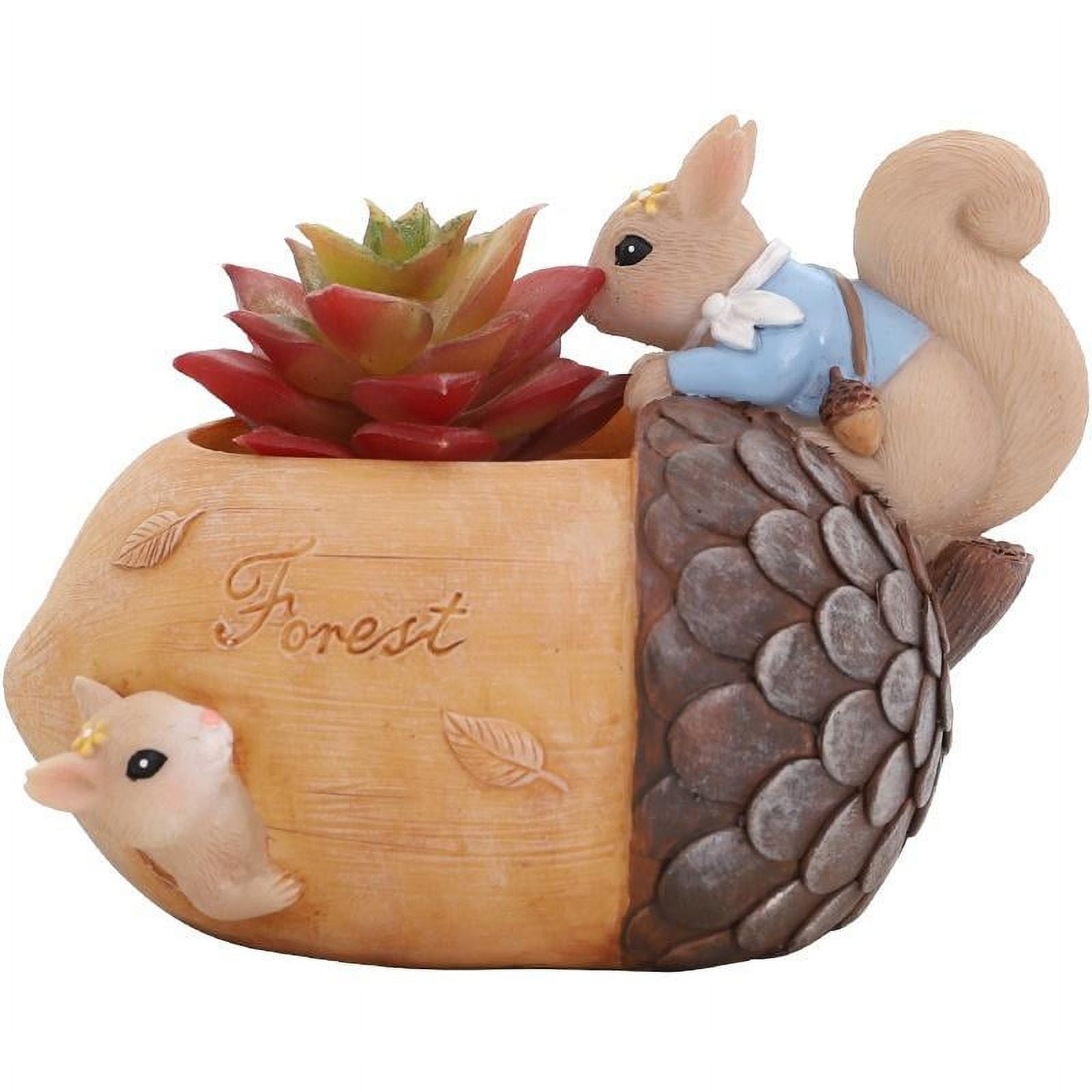 Ochine Squirrel Planter Outdoor Squirrel Planter Figurine for Gardens ...