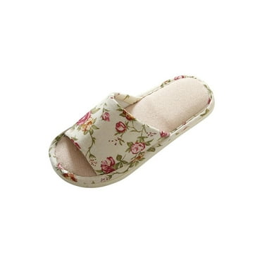 Womens Lightweight, Soft Slip On House Slippers, Open Toe, Memory Foam, Washable, Non-Slip, Size ...