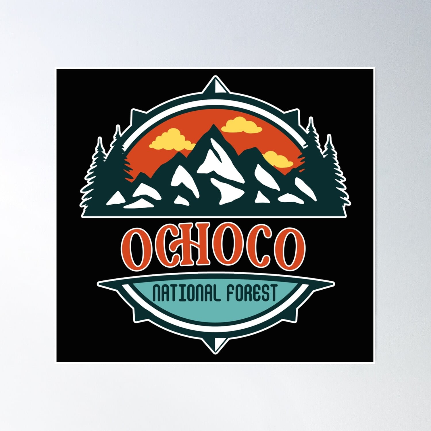 Ochoco National Forest Poster Wall Art, Modern Wall Decor, 24x24 ...