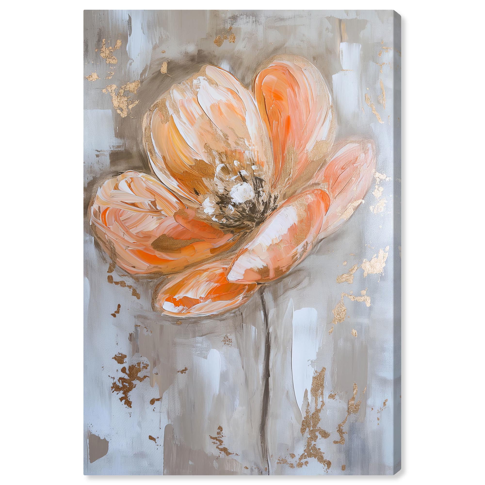 Ochre Whisper II Canvas Pastel Floral Art by Art Remedy, Gallery Wrapped, 24" x 36" - Walmart.com