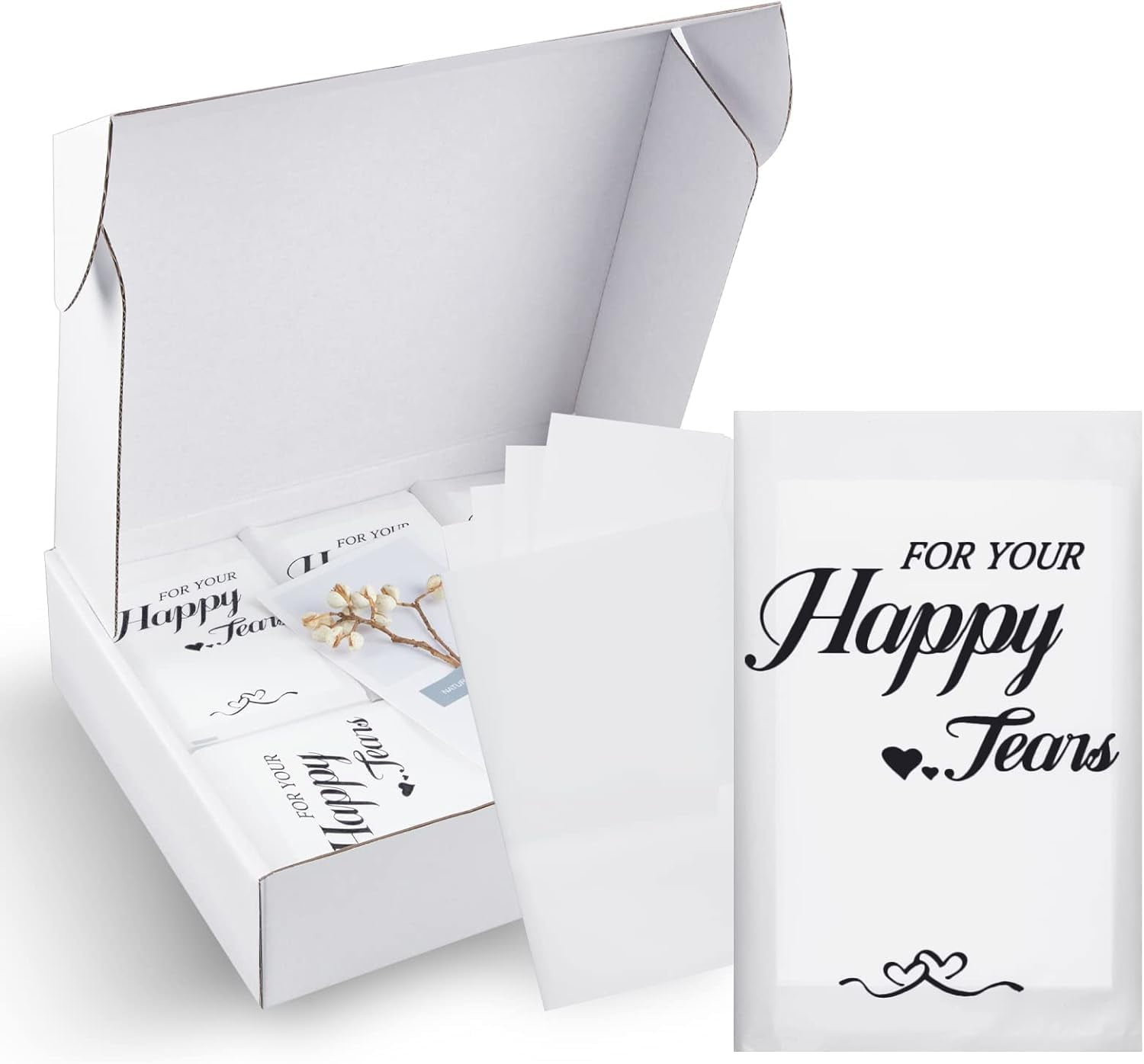 Ocmoiy Happy Tears Tissues (30-Count) Wedding BSL1 Tissues Packs for ...