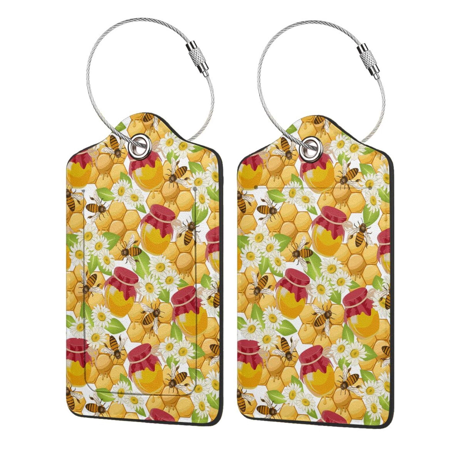 Ocsxa 1 Luggage Tag For Suitcases Leather Privacy Cover Id Label With Stainless Steel Loop ...