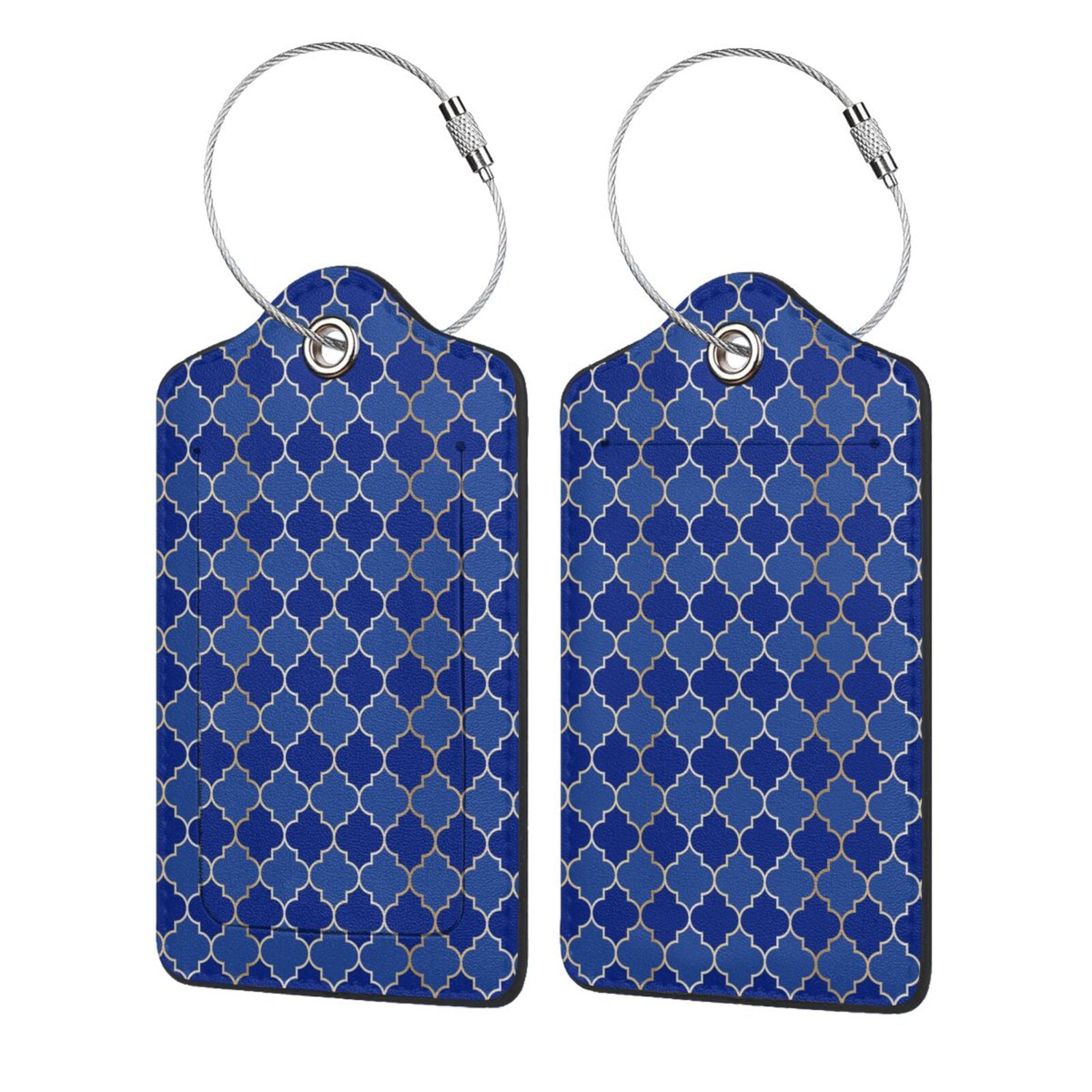 Ocsxa 1 Luggage Tag For Suitcases Leather Privacy Cover Id Label With Stainless Steel Loop ...