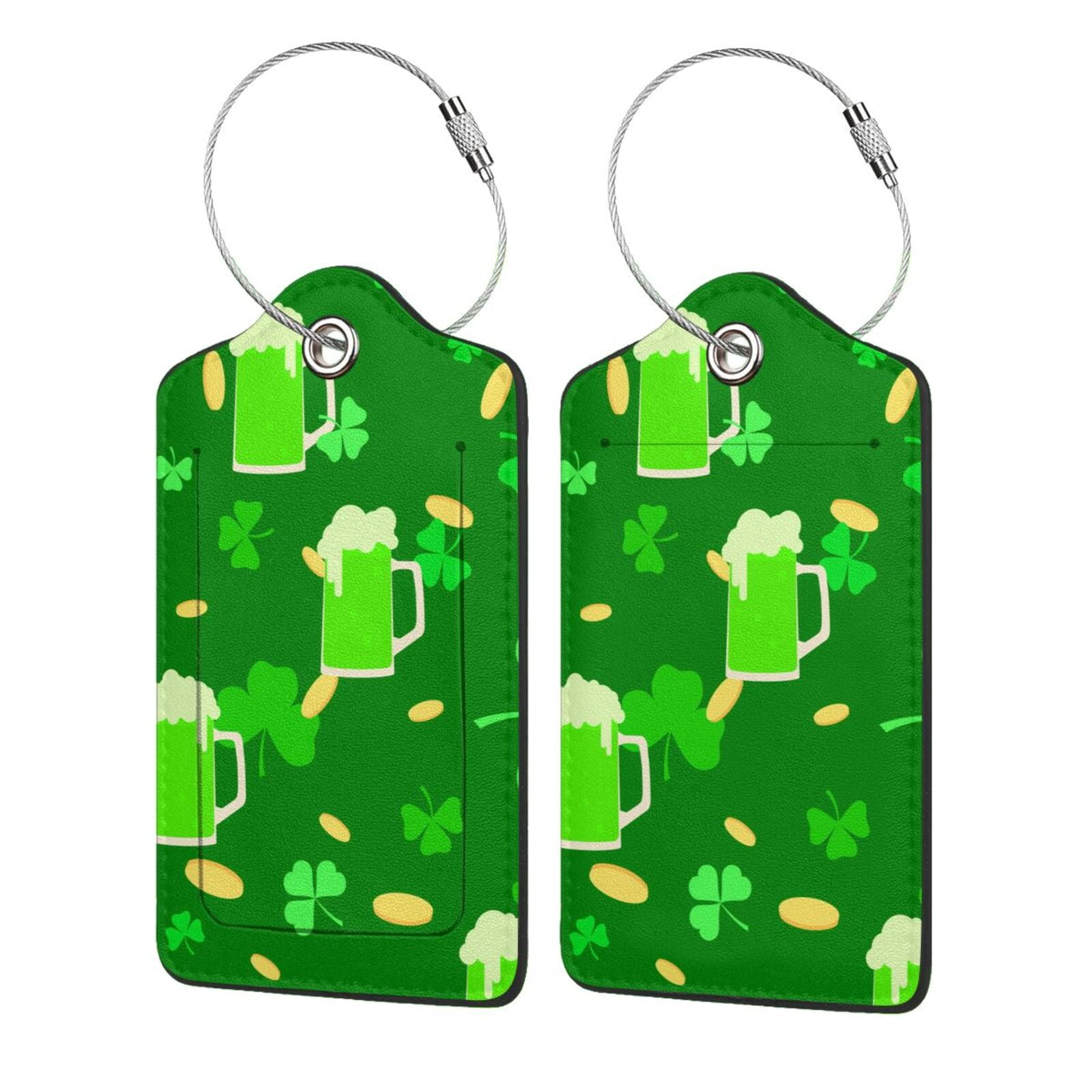 Ocsxa 1 Luggage Tag For Suitcases Leather Privacy Cover Id Label With Stainless Steel Loop ...