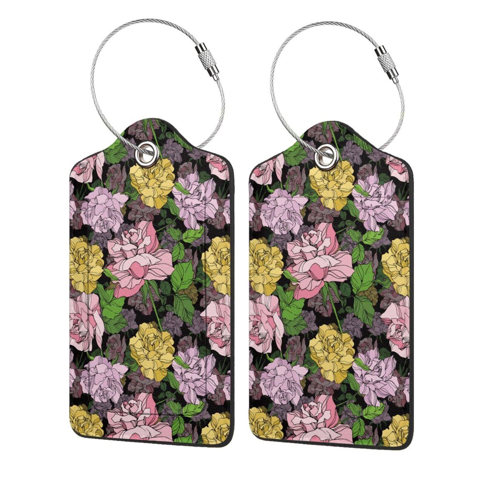 Ocsxa 2 PCS Luggage Tag for Suitcases Leather Privacy Cover ID Label ...