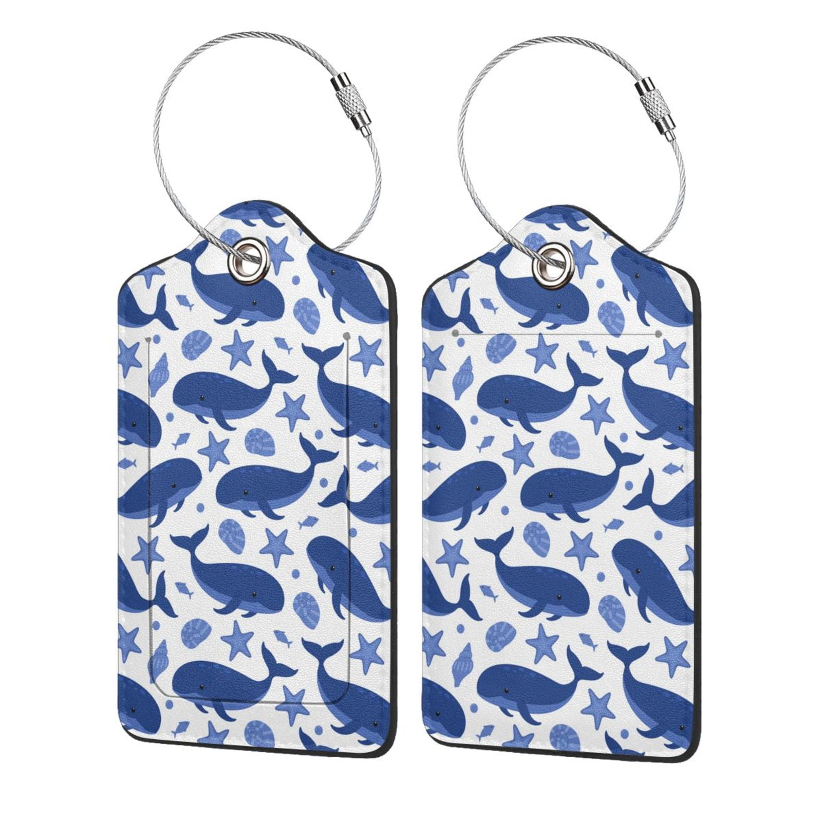 Ocsxa 2 PCS Luggage Tag for Suitcases Leather Privacy Cover ID Label ...