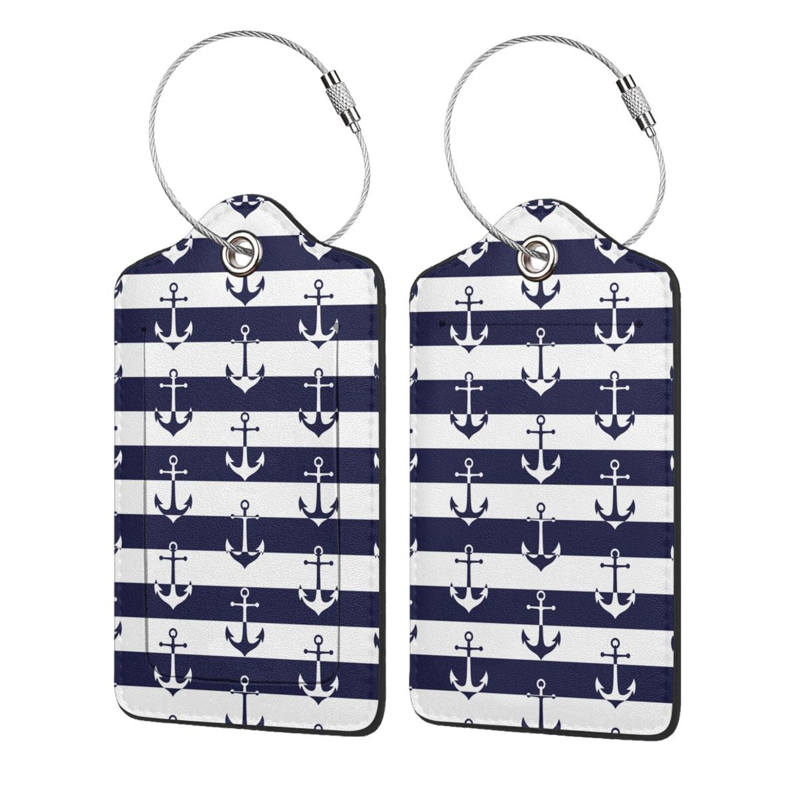 Ocsxa 2 Pcs Luggage Tag For Suitcases Leather Privacy Cover Id Label ...