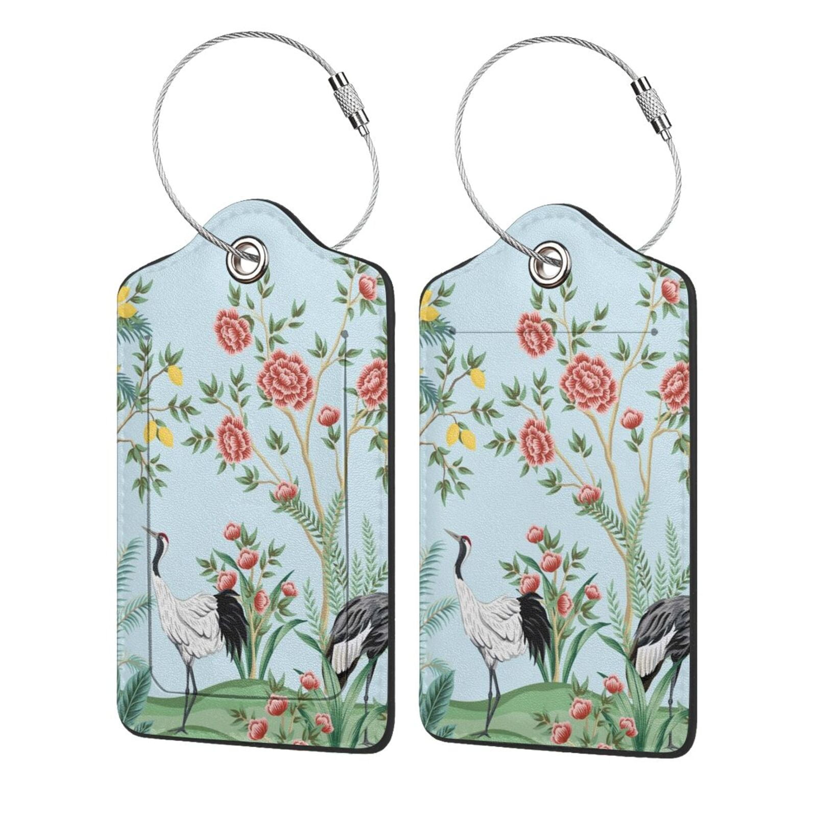 Ocsxa 2 Pcs Luggage Tag For Suitcases Leather Privacy Cover Id Label ...