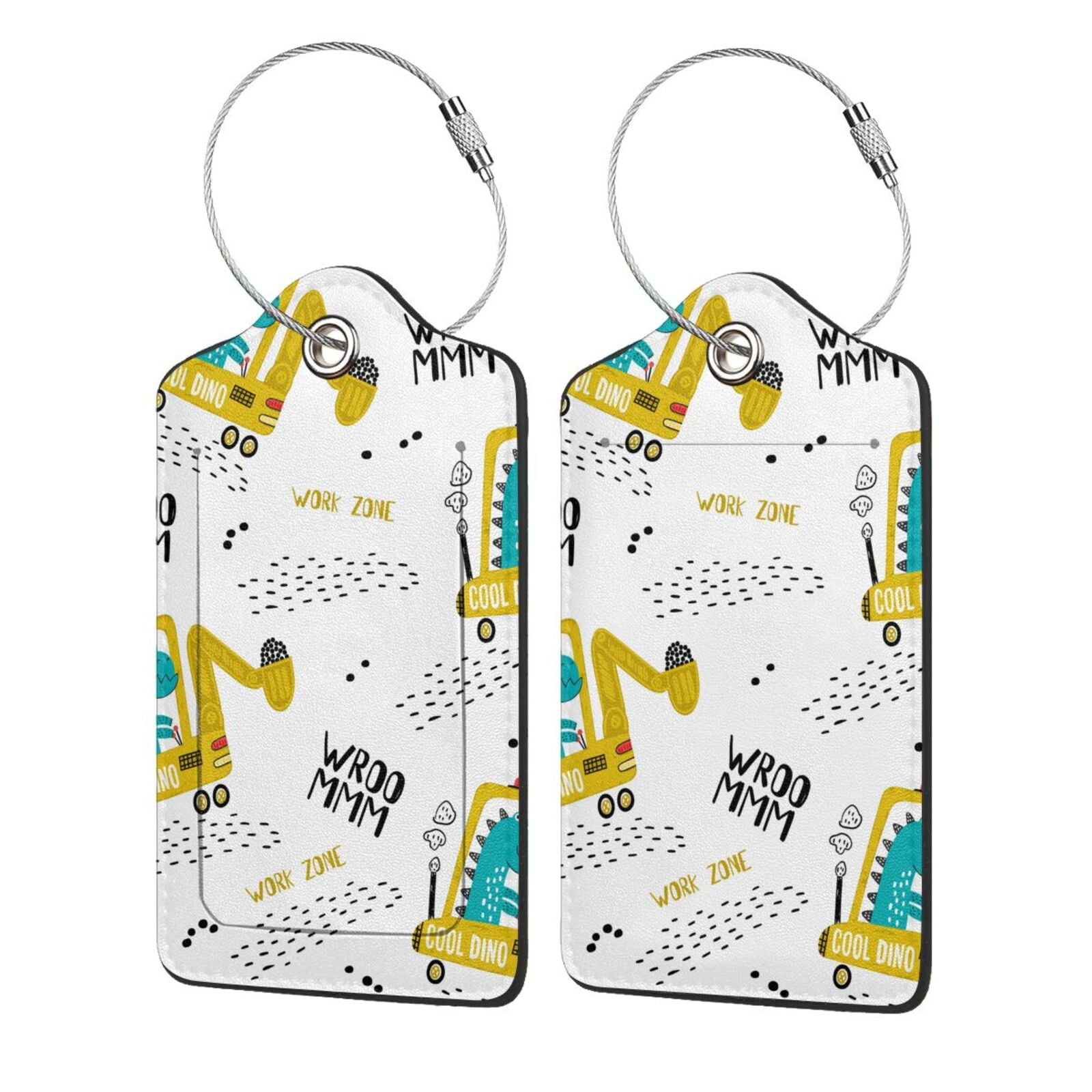 Ocsxa 2 Pcs Luggage Tag For Suitcases Leather Privacy Cover Id Label ...