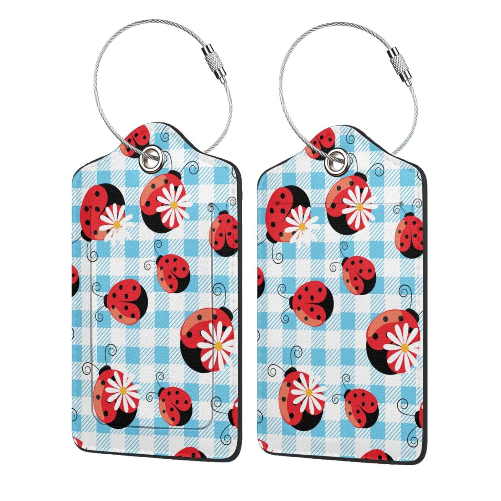 Ocsxa 2 Pcs Luggage Tag For Suitcases Leather Privacy Cover Id Label ...