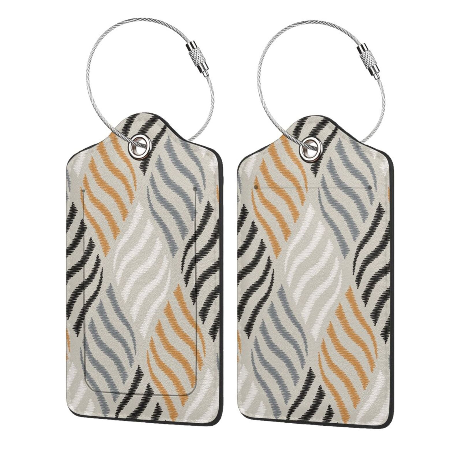 Ocsxa 2 Pcs Luggage Tag For Suitcases Leather Privacy Cover Id Label ...