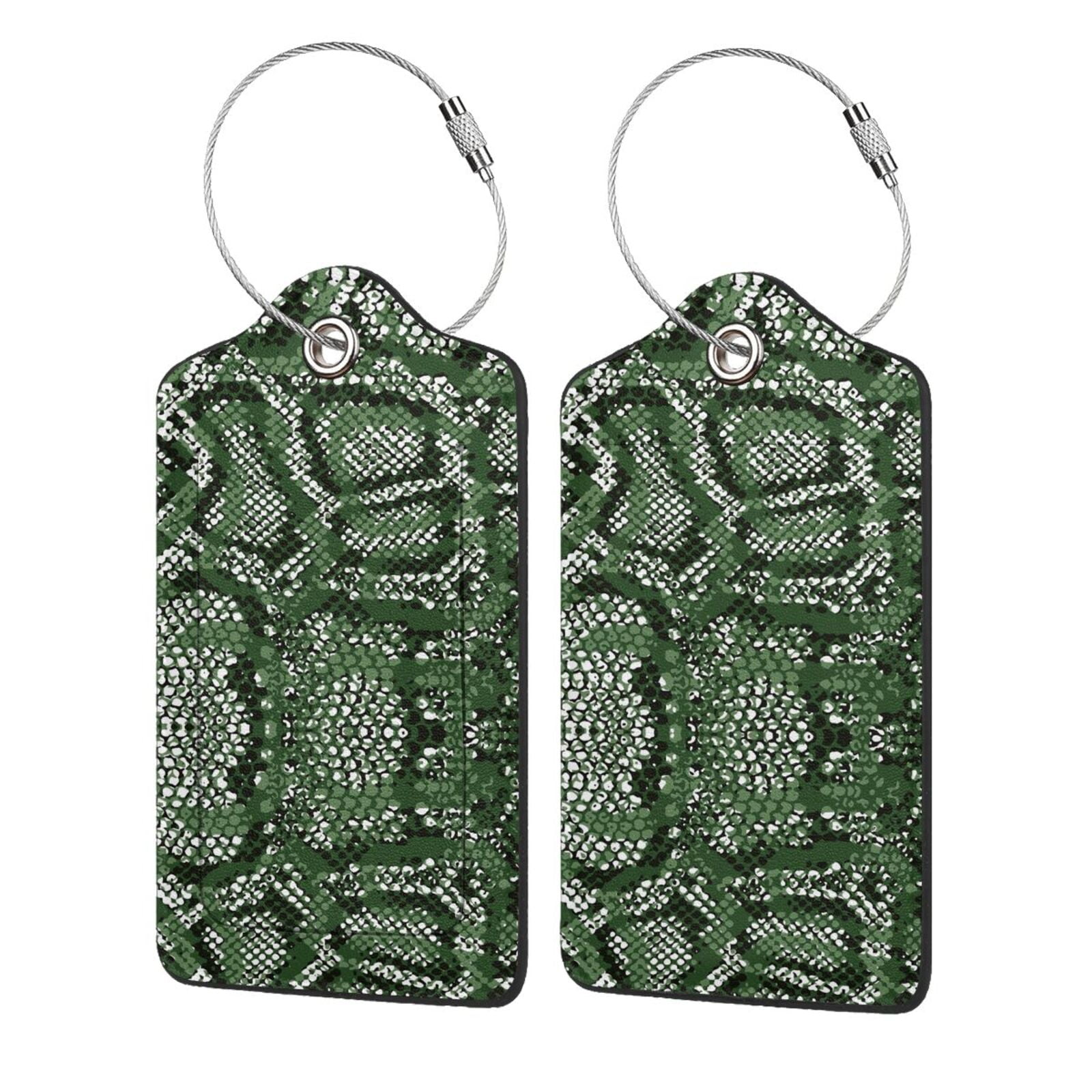 Ocsxa 2 Pcs Luggage Tag For Suitcases Leather Privacy Cover Id Label ...