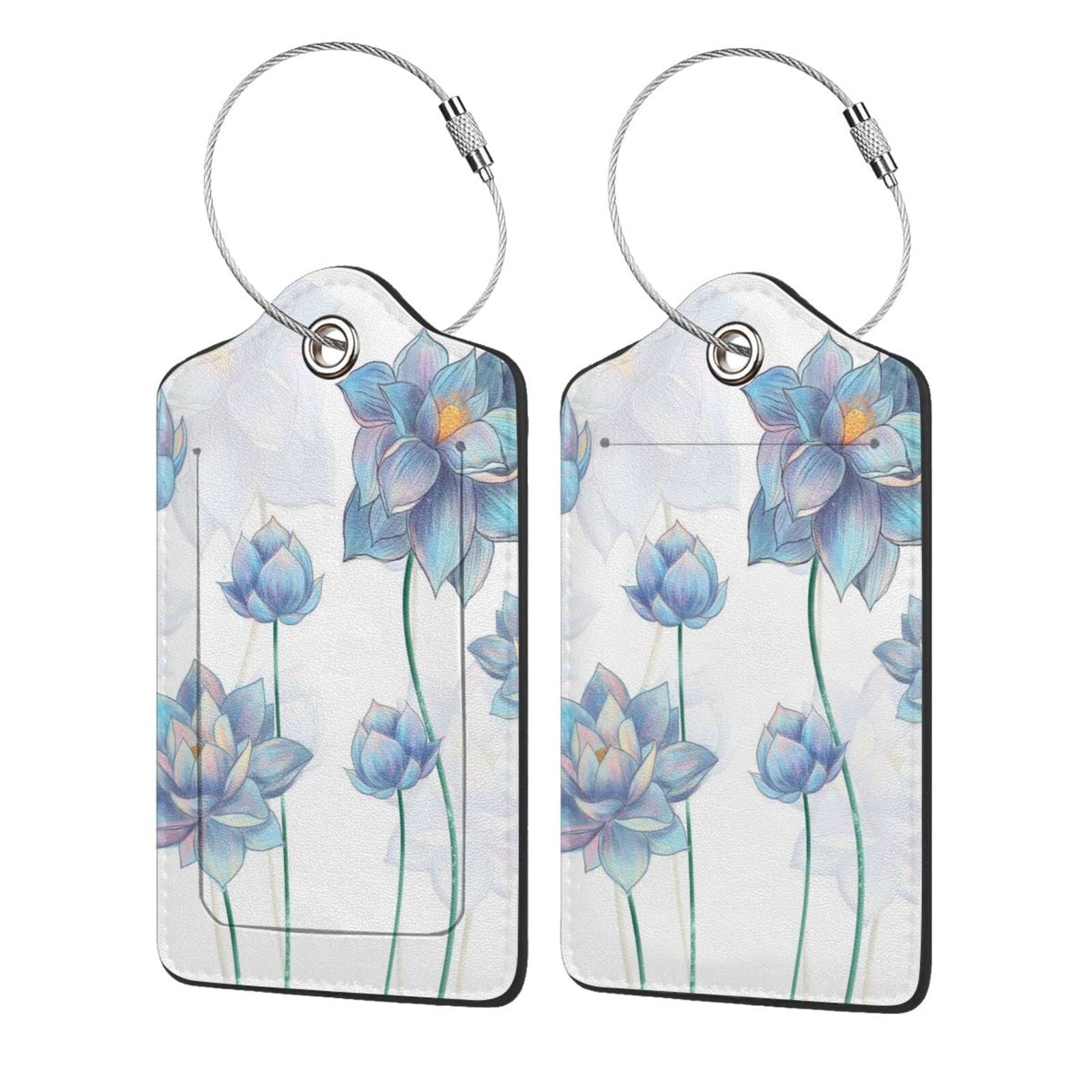 Ocsxa 2 Pcs Luggage Tag For Suitcases Leather Privacy Cover Id Label ...