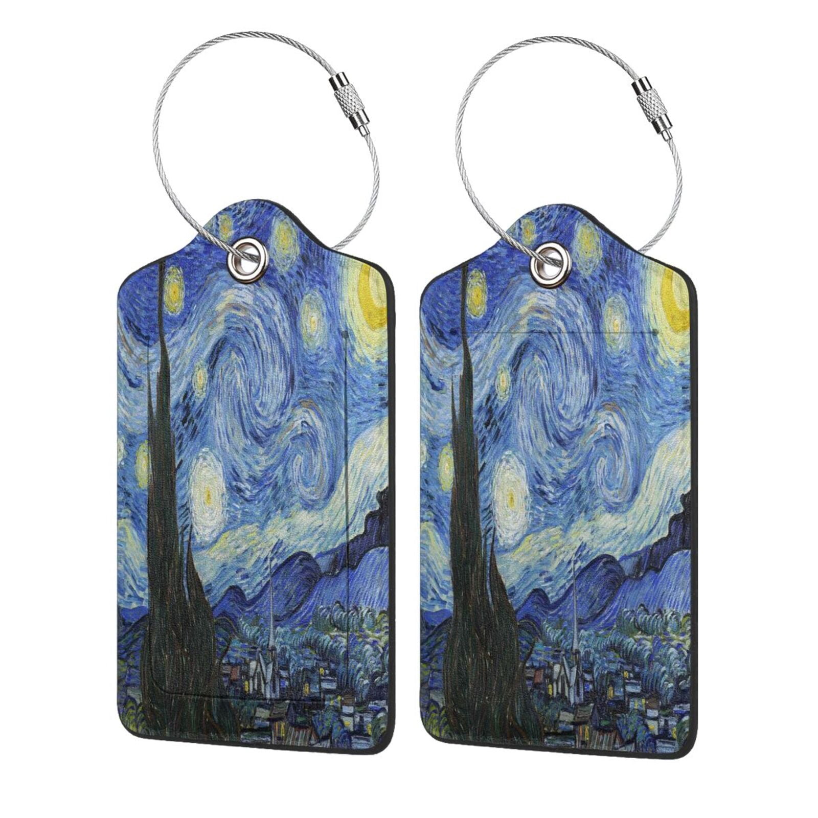 Ocsxa 2 Pcs Luggage Tag For Suitcases Leather Privacy Cover Id Label ...