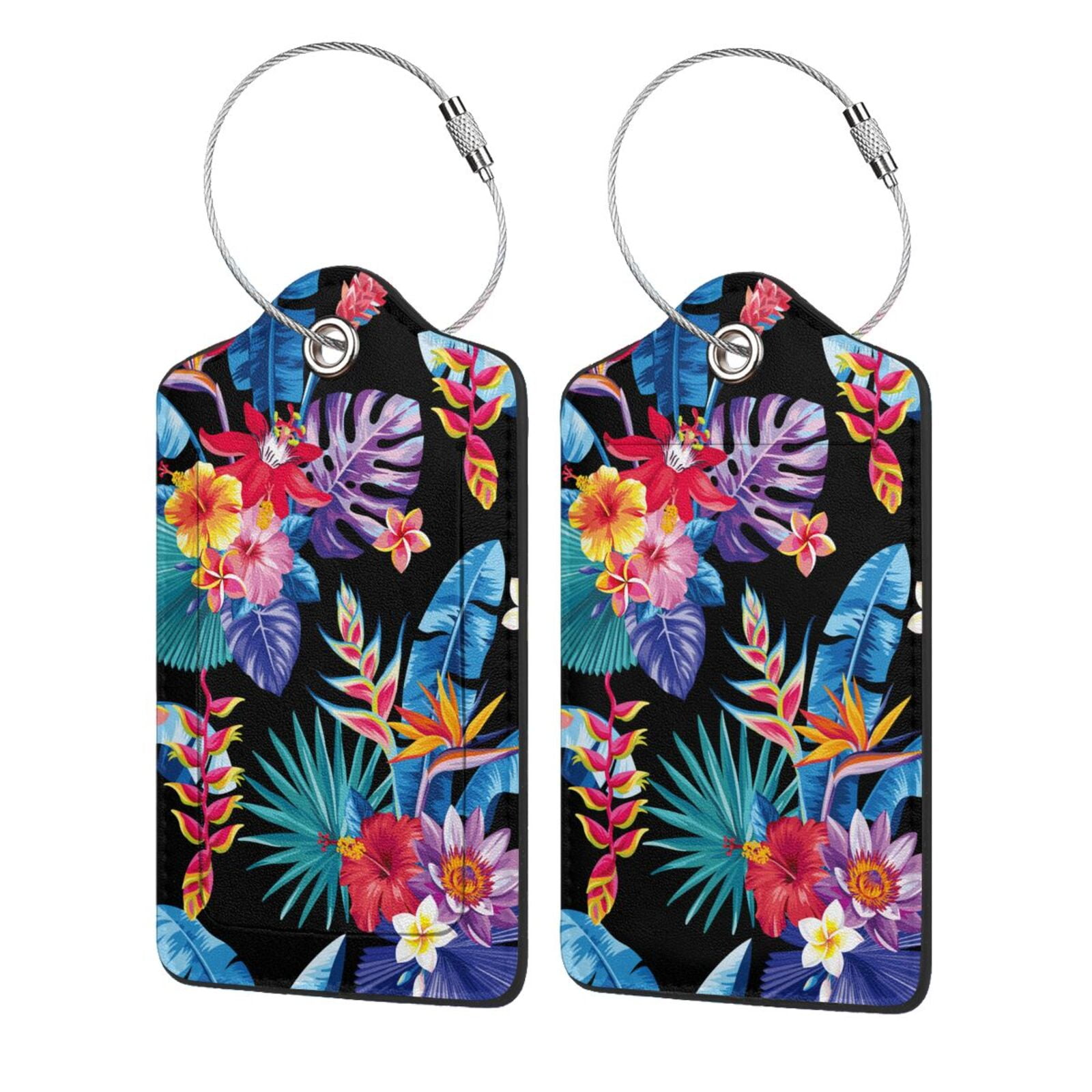 Ocsxa 2 Pcs Luggage Tag For Suitcases Leather Privacy Cover Id Label ...