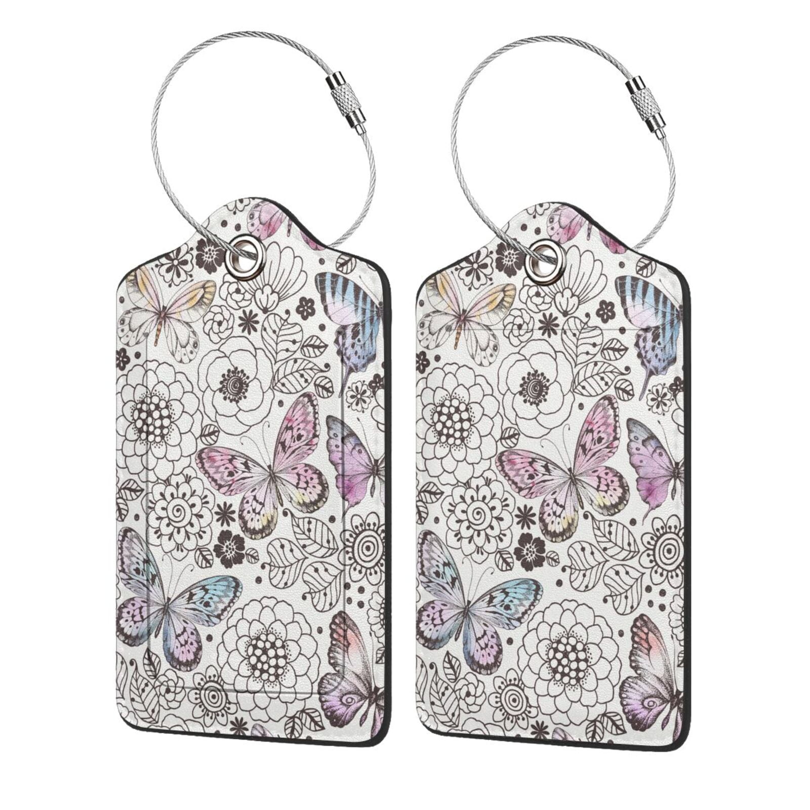 Ocsxa 2 Pcs Luggage Tag For Suitcases Leather Privacy Cover Id Label ...