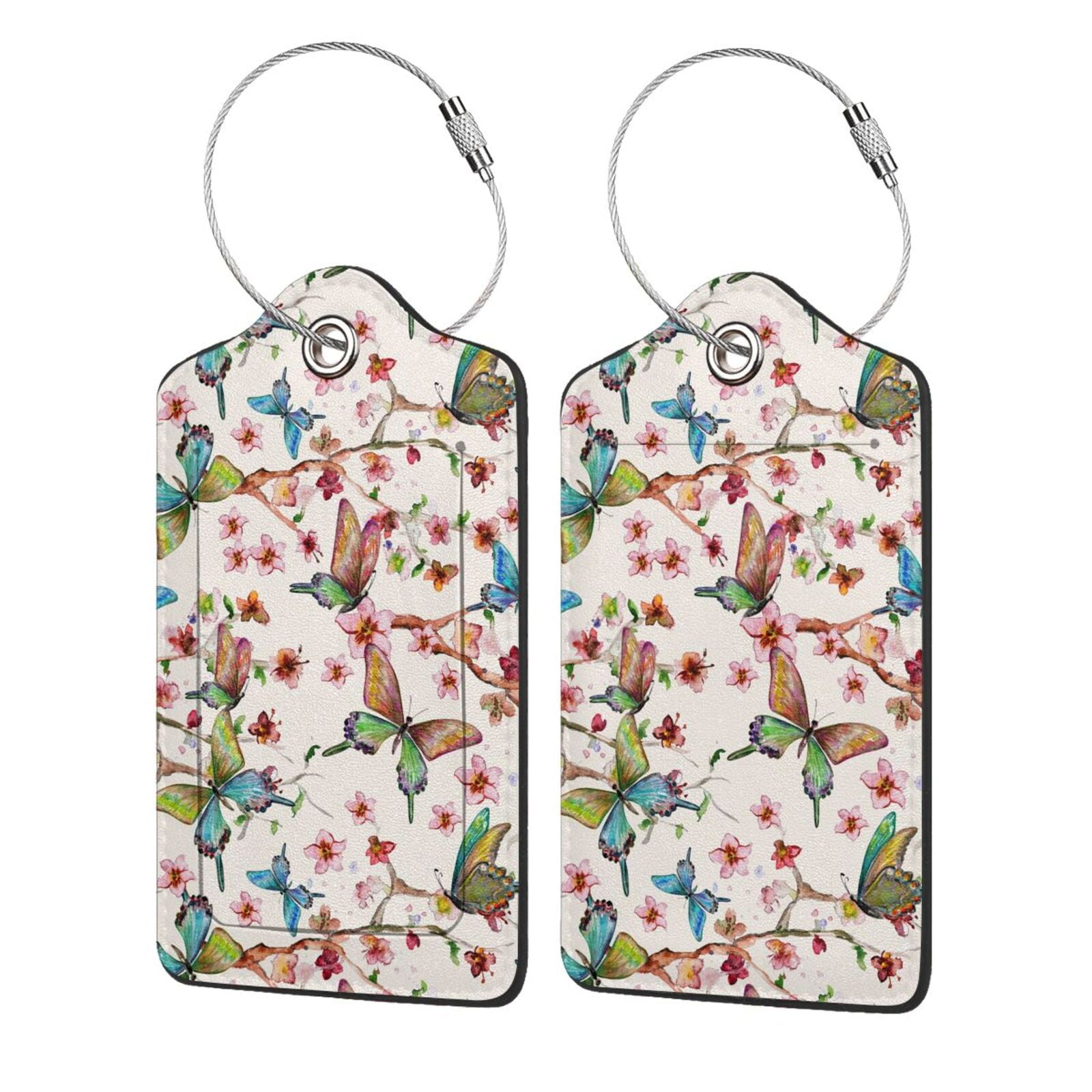 Ocsxa 2 Pcs Luggage Tag For Suitcases Leather Privacy Cover Id Label ...