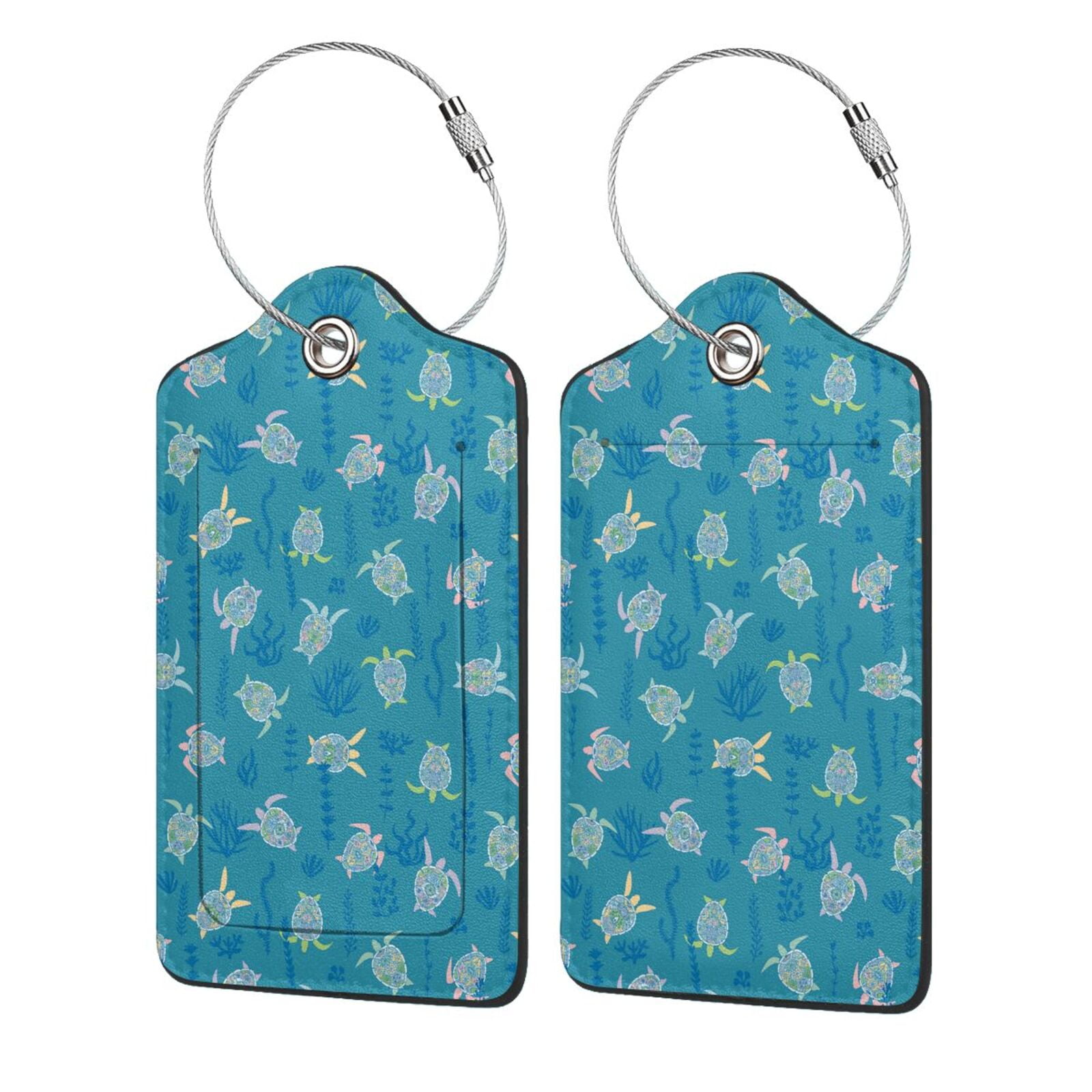 Ocsxa 4 PCS Luggage Tag for Suitcases Leather Privacy Cover ID Label ...