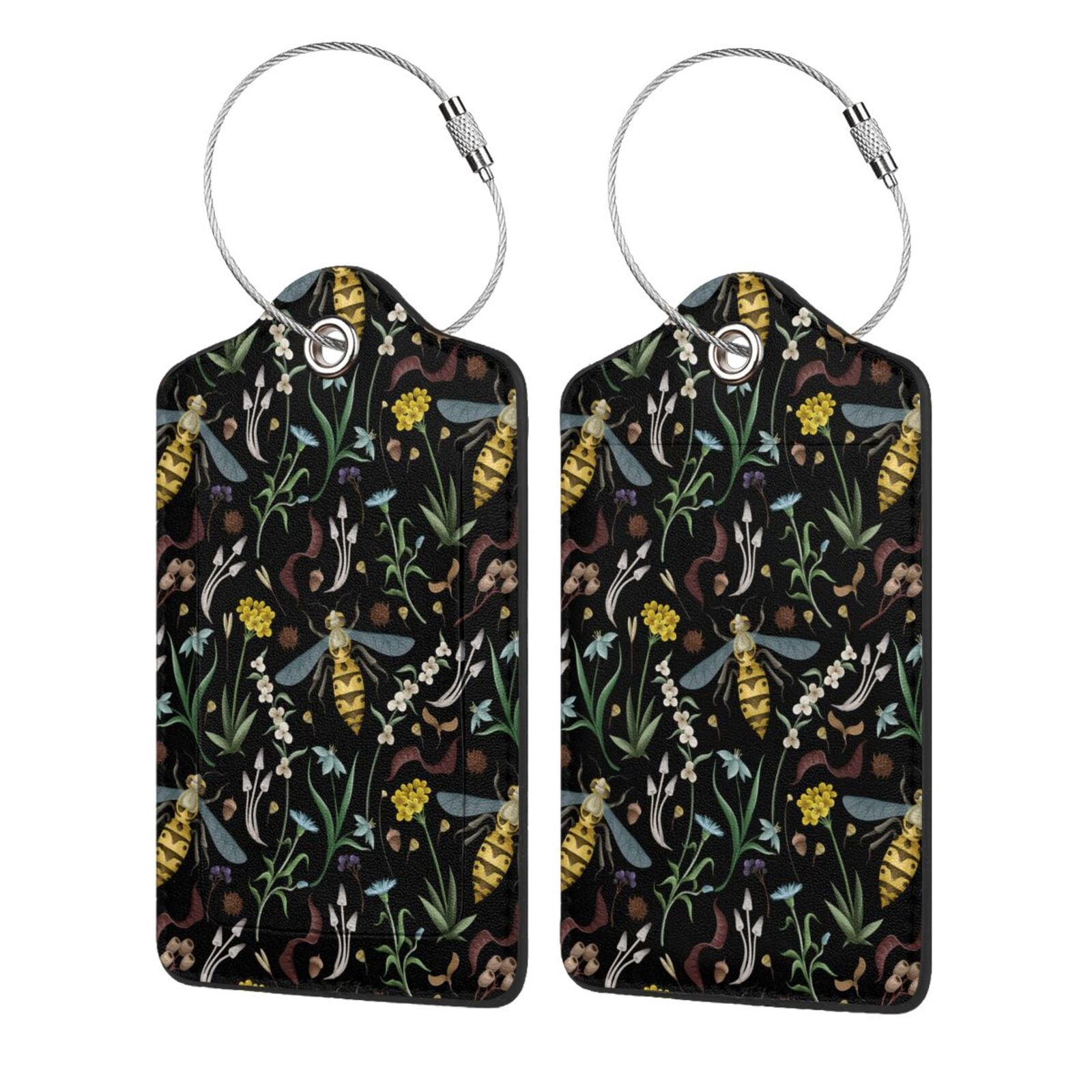 Ocsxa 4 PCS Luggage Tag for Suitcases Leather Privacy Cover ID Label ...