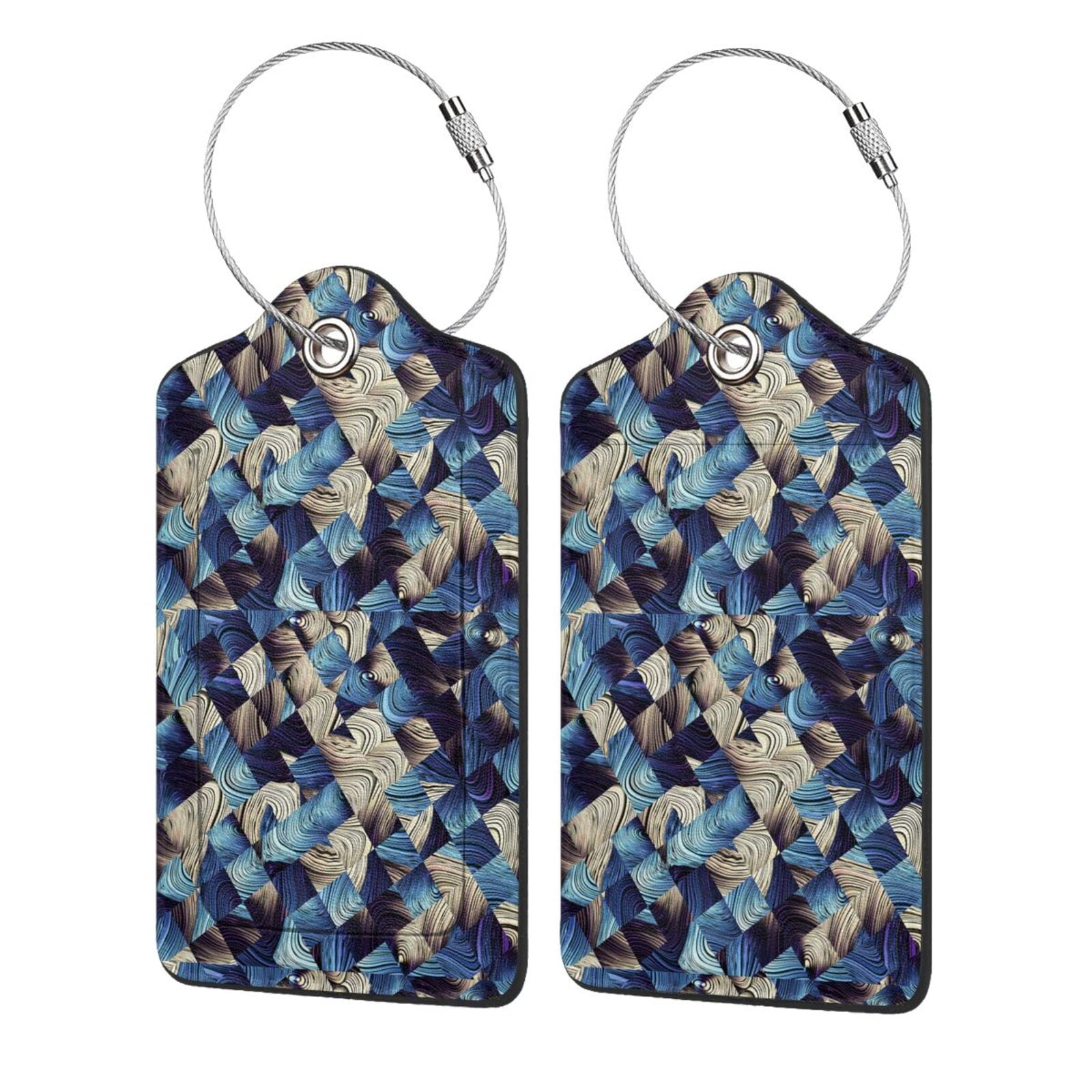 Ocsxa 4 Pcs Luggage Tag For Suitcases Leather Privacy Cover Id Label ...