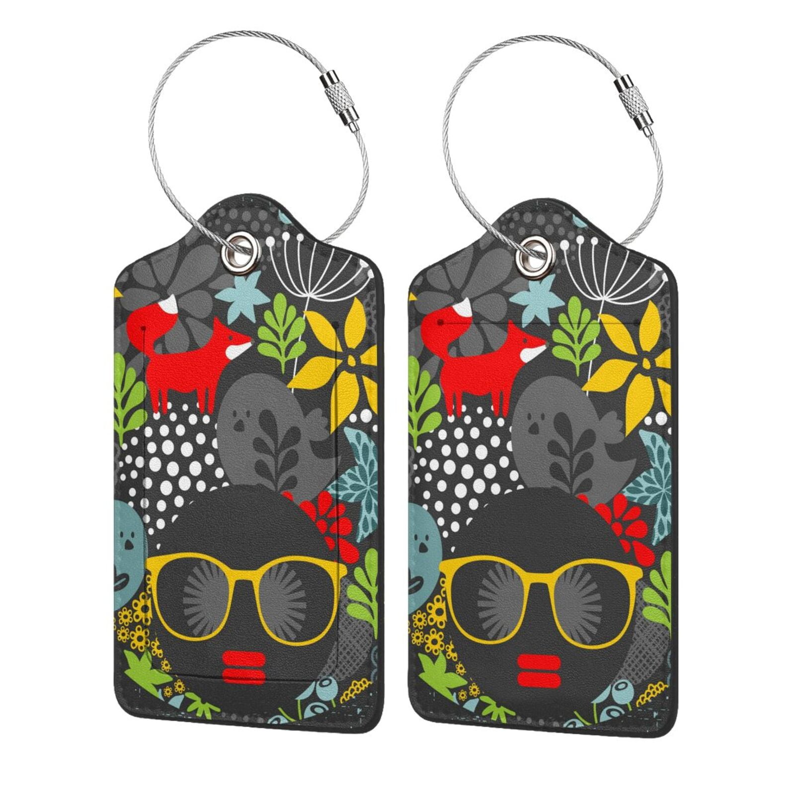 Ocsxa 4 Pcs Luggage Tag For Suitcases Leather Privacy Cover Id Label ...