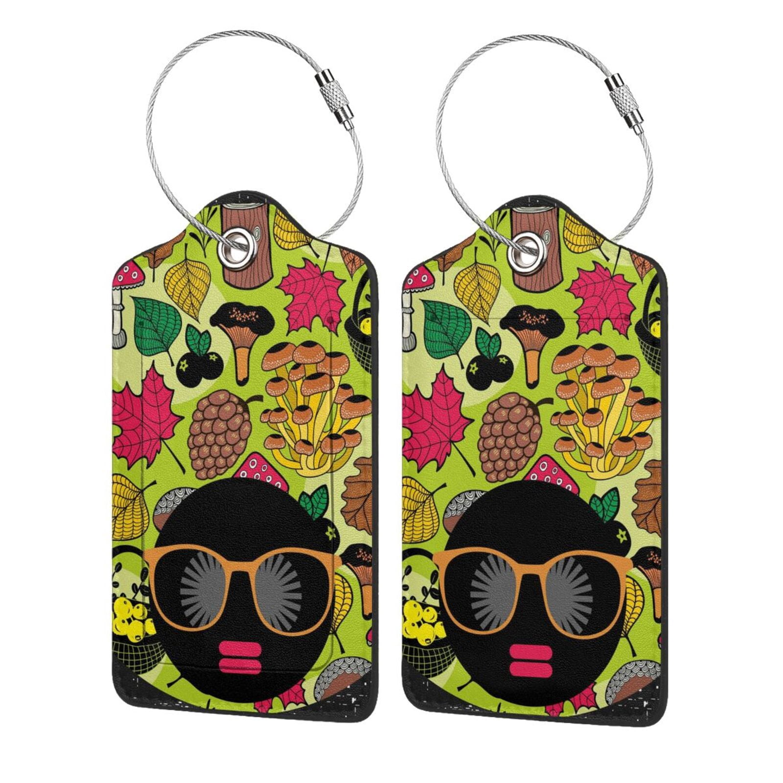 Ocsxa 4 Pcs Luggage Tag For Suitcases Leather Privacy Cover Id Label ...