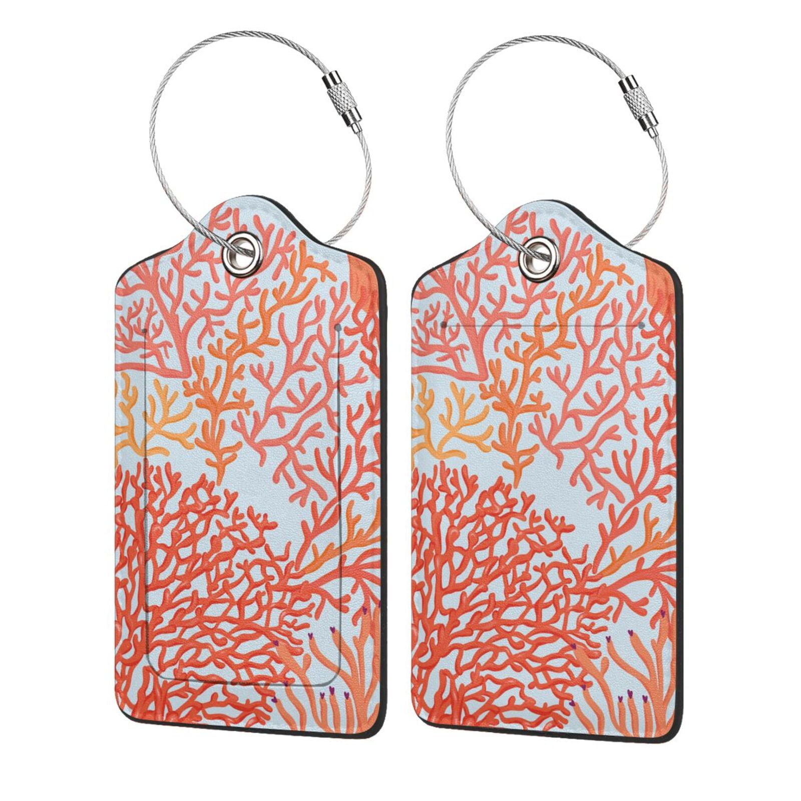 Ocsxa 4 Pcs Luggage Tag For Suitcases Leather Privacy Cover Id Label ...