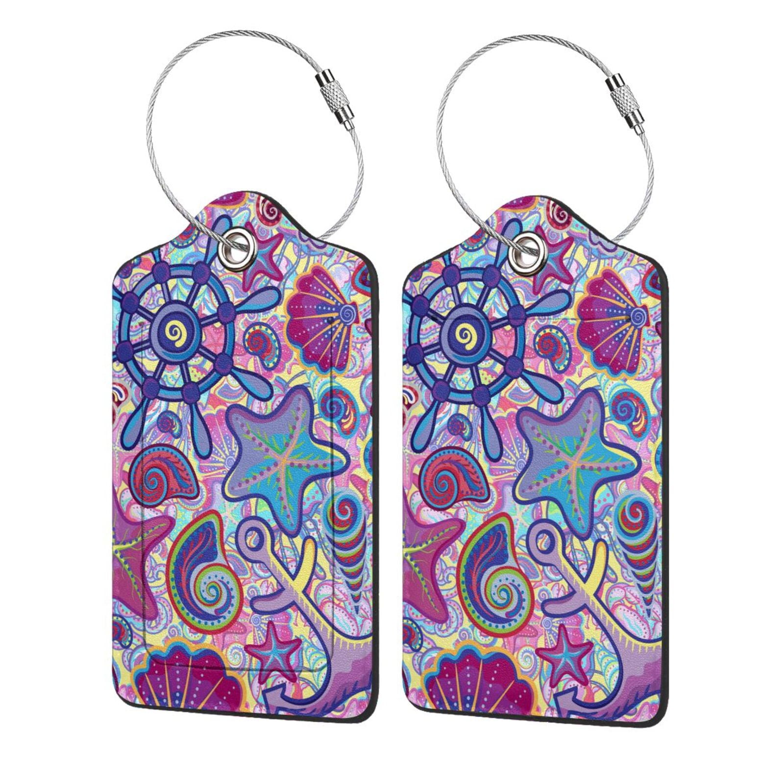 Ocsxa 4 Pcs Luggage Tag For Suitcases Leather Privacy Cover Id Label ...