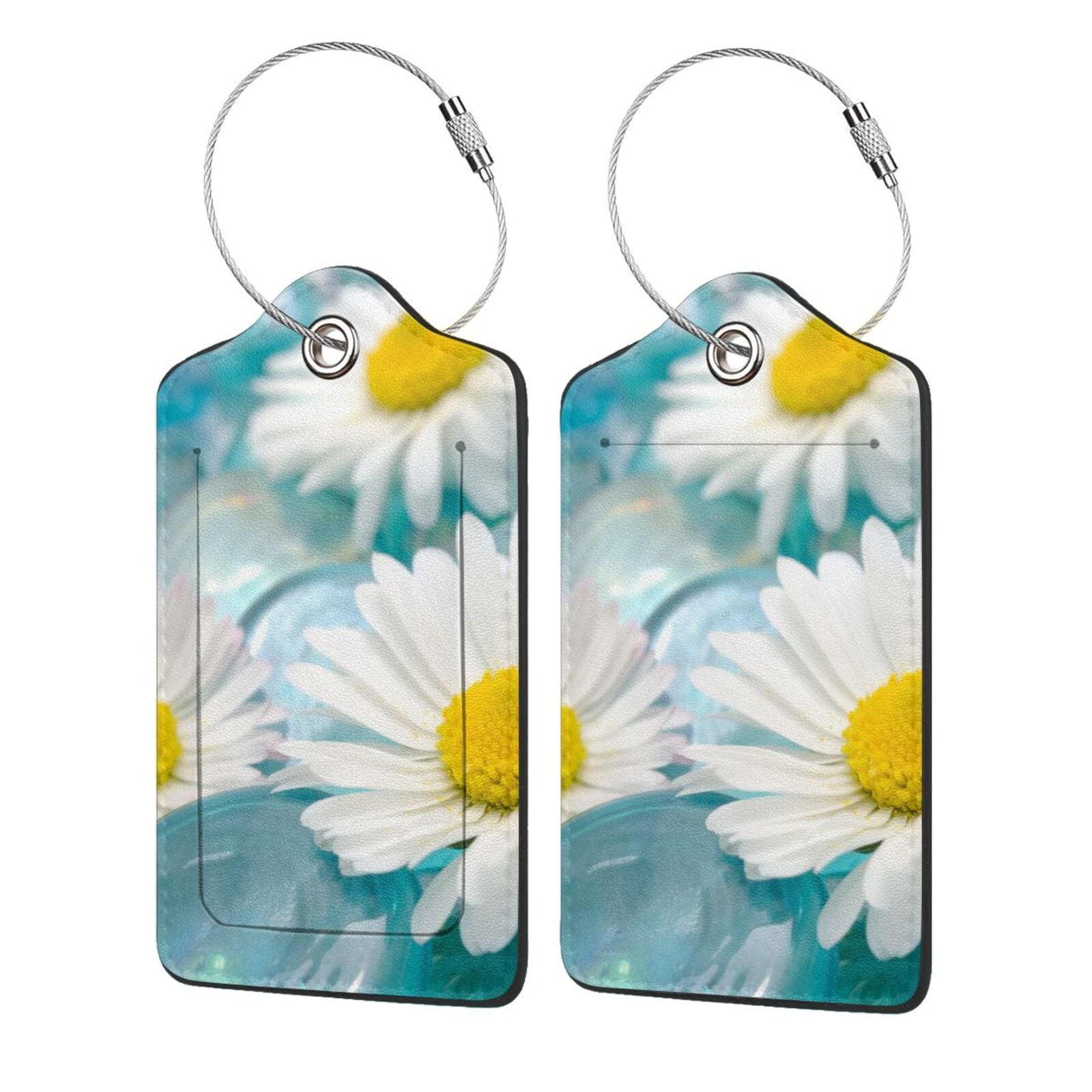 Ocsxa 4 Pcs Luggage Tag For Suitcases Leather Privacy Cover Id Label ...