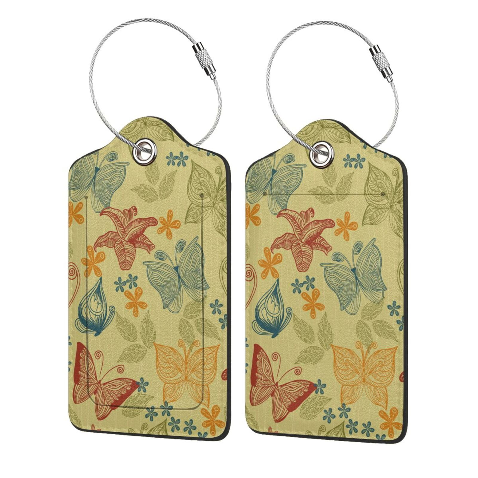 Ocsxa 4 Pcs Luggage Tag For Suitcases Leather Privacy Cover Id Label ...