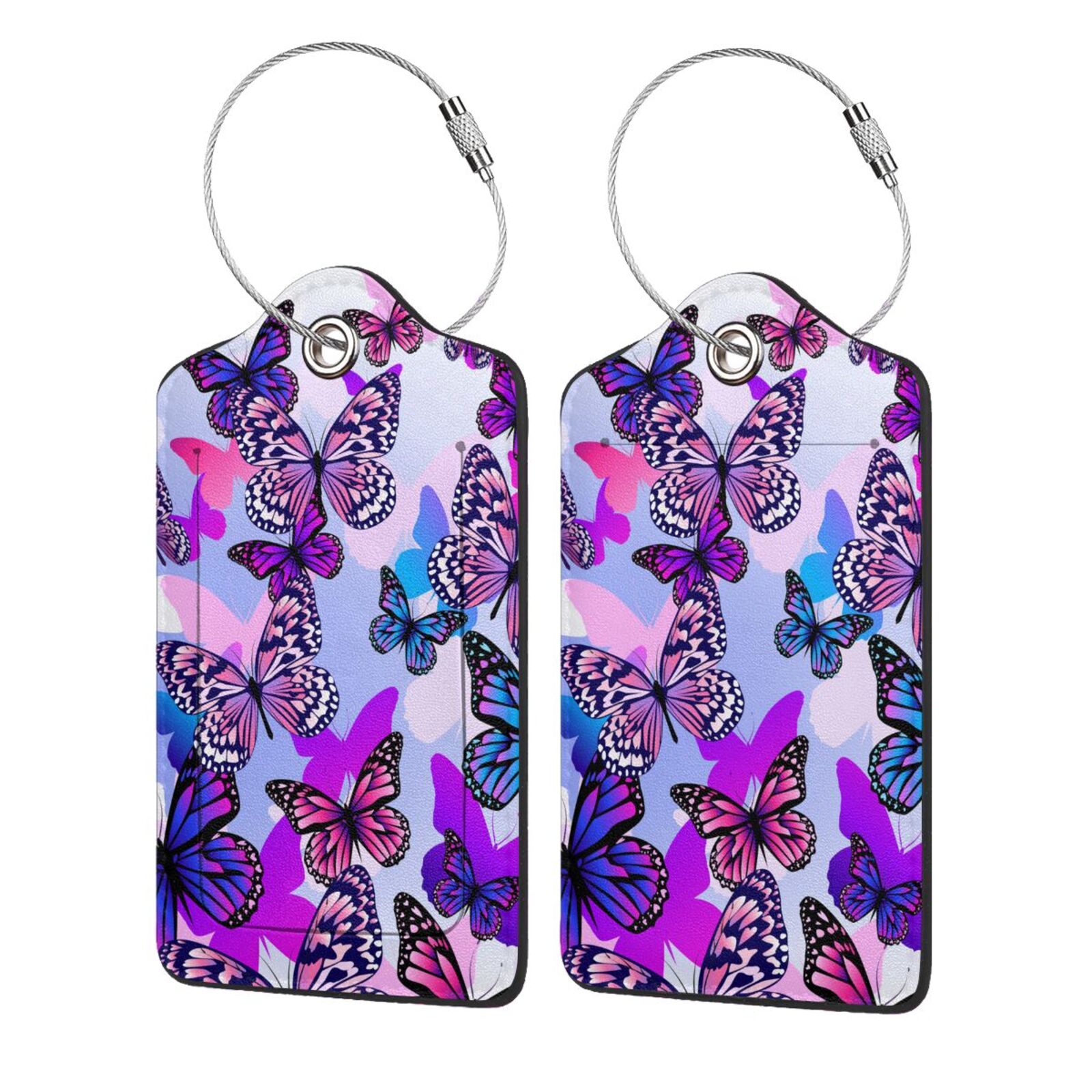 Ocsxa 4 Pcs Luggage Tag For Suitcases Leather Privacy Cover Id Label ...